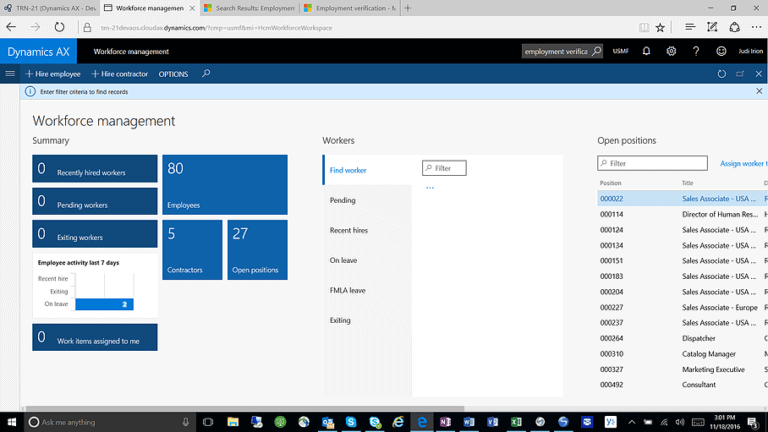 Dynamics 365 for Operations: Employment Verification | Ellipse Solutions Dynamics 365 for Operations: Employment Verification | Ellipse Solutions