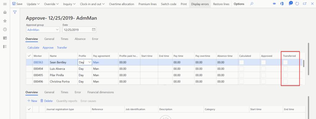 4 Transferred Checkbox Dynamics 365 Time And Attendance Ellipse Solutions